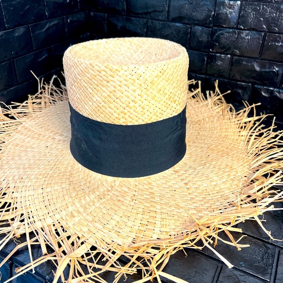 AdornA | Accessories | 0 Raffia Straw Vouge Straw Modern Hat Square Top ...